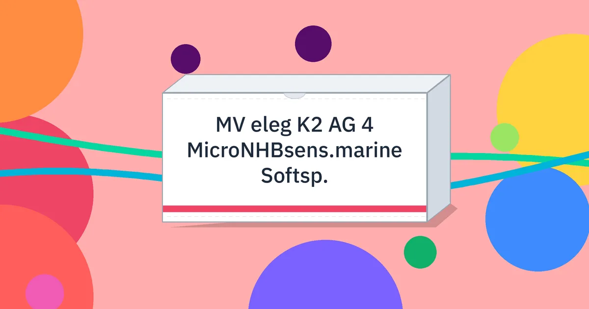 Symbolbild: Packung mit der Aufschrift MV eleg K2 AG 4 MicroNHBsens.marine Softsp. (PZN 15724637) – Verfügbarkeit und Bezug in Apotheken in Frankfurt am Main