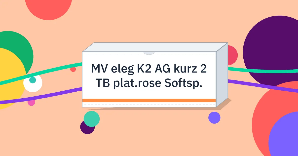 Symbolbild: Packung mit der Aufschrift MV eleg K2 AG kurz 2 TB plat.rose Softsp. (PZN 14696494) – Verfügbarkeit und Bezug in Apotheken in Frankfurt am Main