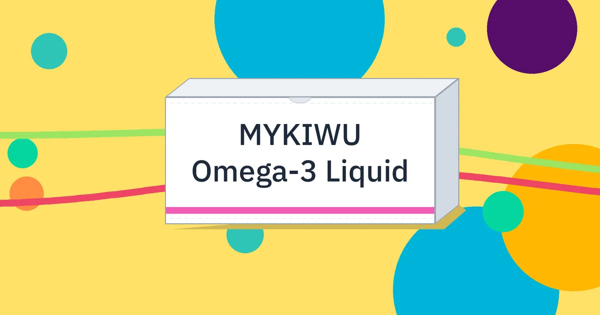 Symbolbild: Packung mit der Aufschrift MYKIWU Omega-3 Liquid (PZN 20121438) – Verfügbarkeit und Bezug in Apotheken in Frankfurt am Main
