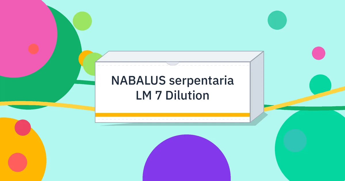 Symbolbild: Packung mit der Aufschrift NABALUS serpentaria LM 7 Dilution (PZN 13614838) – Verfügbarkeit und Bezug in Apotheken in Frankfurt am Main