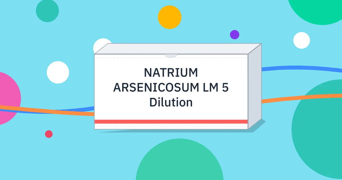 Symbolbild: Packung mit der Aufschrift NATRIUM ARSENICOSUM LM 5 Dilution (PZN 12959305) – Verfügbarkeit und Bezug in Apotheken in Frankfurt am Main