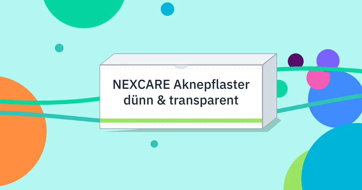 Symbolbild: Packung mit der Aufschrift NEXCARE Aknepflaster dünn & transparent (PZN 19448683) – Verfügbarkeit und Bezug in Apotheken in Frankfurt am Main