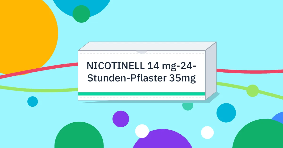 Symbolbild: Packung mit der Aufschrift NICOTINELL 14 mg-24-Stunden-Pflaster 35mg (PZN 00110071) – Verfügbarkeit und Bezug in Apotheken in Frankfurt am Main