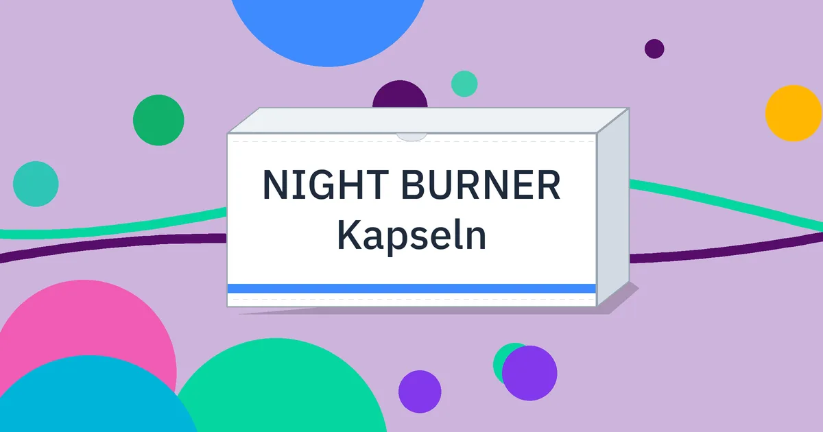Symbolbild: Packung mit der Aufschrift NIGHT BURNER Kapseln (PZN 07408135) – Verfügbarkeit und Bezug in Apotheken in Frankfurt am Main
