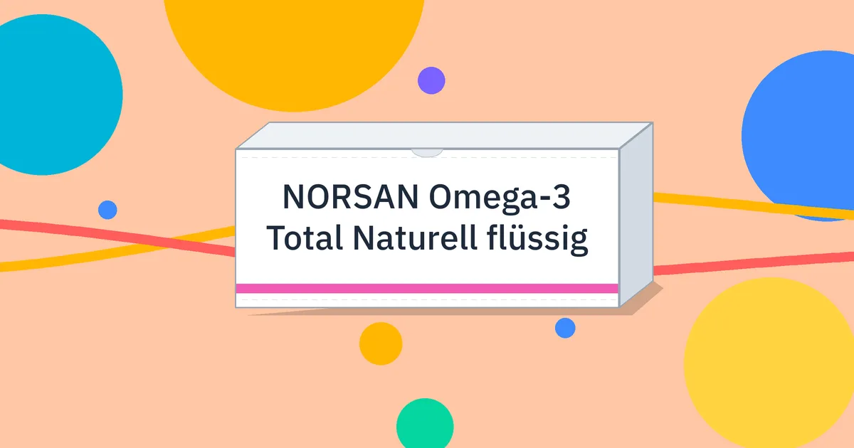 Symbolbild: Packung mit der Aufschrift NORSAN Omega-3 Total Naturell flüssig (PZN 13476543) – Verfügbarkeit und Bezug in Apotheken in Frankfurt am Main