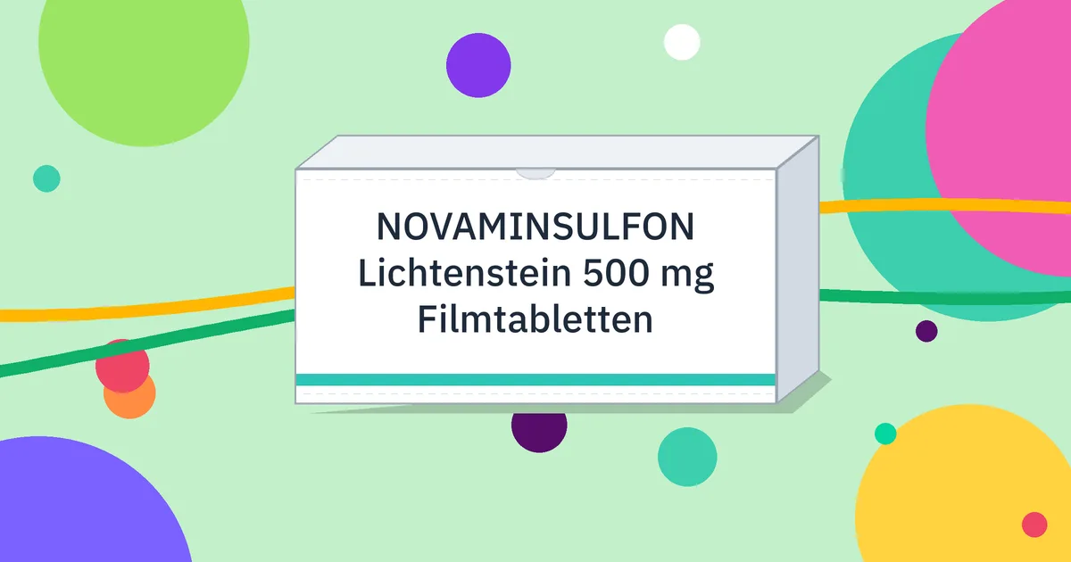 Symbolbild: Packung mit der Aufschrift NOVAMINSULFON Lichtenstein 500 mg Filmtabletten (PZN 00262450) – Verfügbarkeit und Bezug in Apotheken in Frankfurt am Main