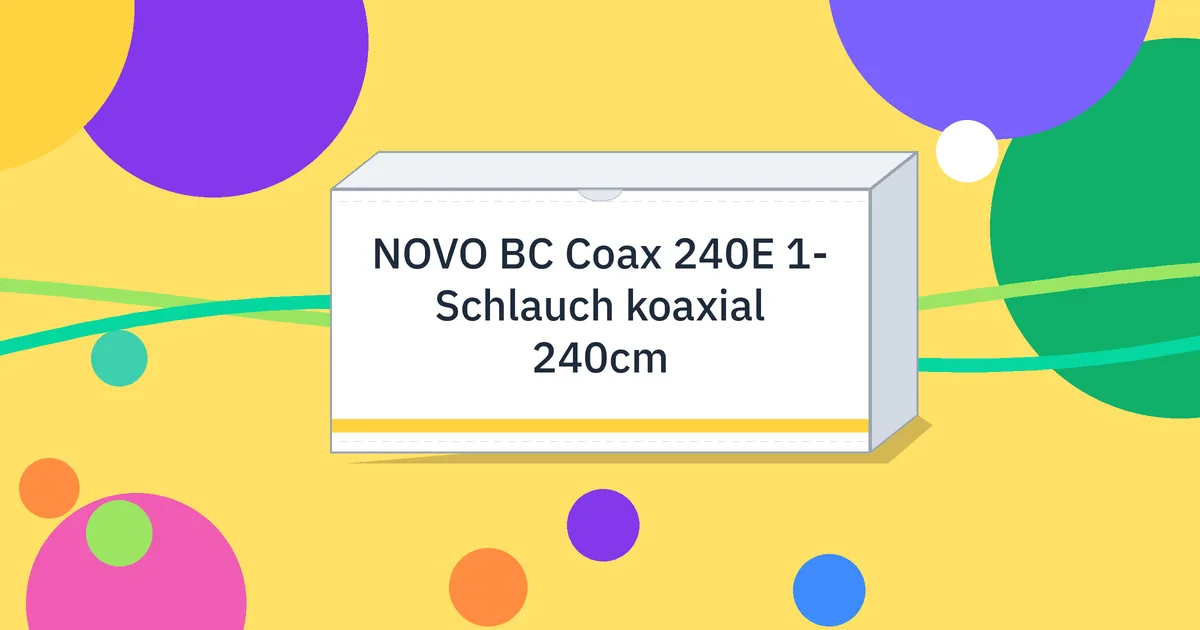 Symbolbild: Packung mit der Aufschrift NOVO BC Coax 240E 1-Schlauch koaxial 240cm (PZN 18490921) – Verfügbarkeit und Bezug in Apotheken in Frankfurt am Main