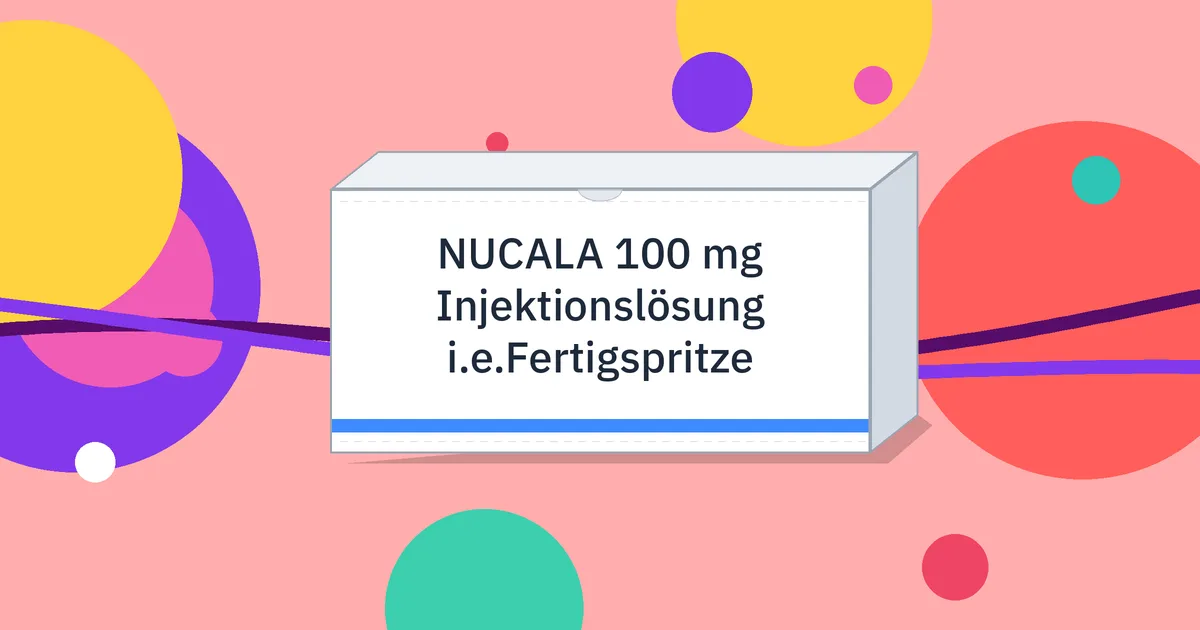 Symbolbild: Packung mit der Aufschrift NUCALA 100 mg Injektionslösung i.e.Fertigspritze (PZN 17670383) – Verfügbarkeit und Bezug in Apotheken in Frankfurt am Main