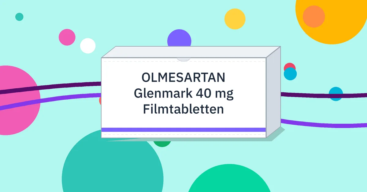 Symbolbild: Packung mit der Aufschrift OLMESARTAN Glenmark 40 mg Filmtabletten (PZN 12360152) – Verfügbarkeit und Bezug in Apotheken in Frankfurt am Main
