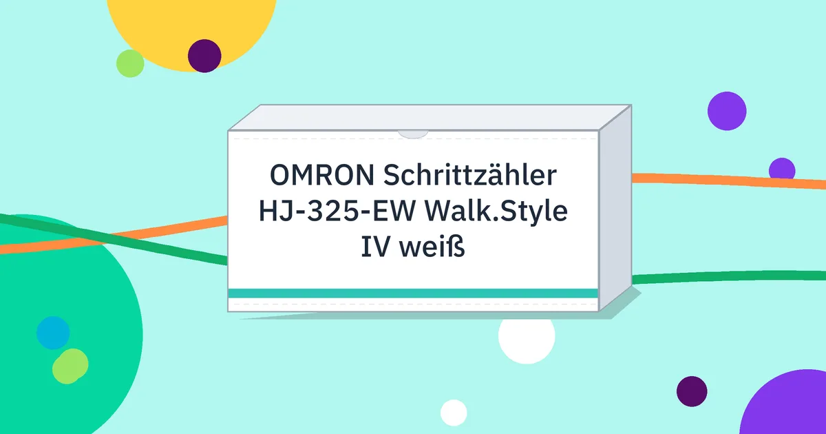 Symbolbild: Packung mit der Aufschrift OMRON Schrittzähler HJ-325-EW Walk.Style IV weiß (PZN 10192667) – Verfügbarkeit und Bezug in Apotheken in Frankfurt am Main