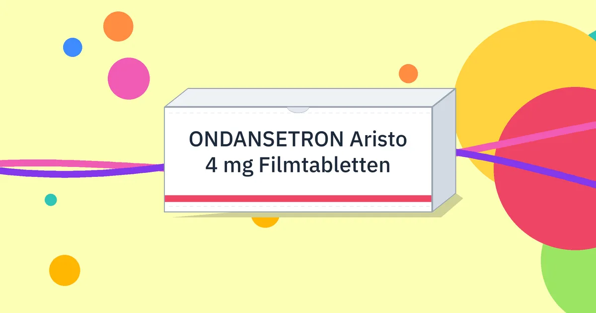 Symbolbild: Packung mit der Aufschrift ONDANSETRON Aristo 4 mg Filmtabletten (PZN 09714474) – Verfügbarkeit und Bezug in Apotheken in Frankfurt am Main