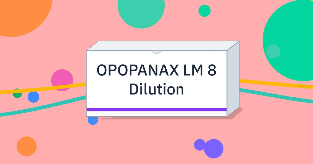 Symbolbild: Packung mit der Aufschrift OPOPANAX LM 8 Dilution (PZN 13627031) – Verfügbarkeit und Bezug in Apotheken in Frankfurt am Main