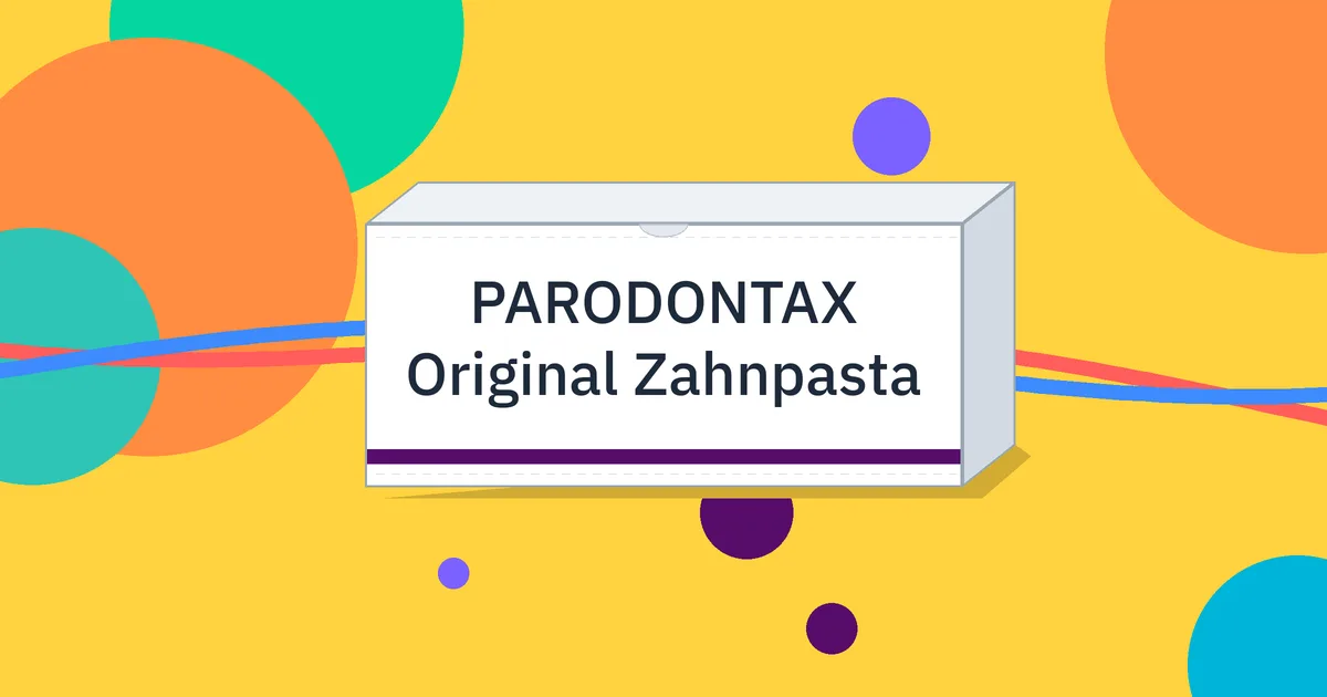 Symbolbild: Packung mit der Aufschrift PARODONTAX Original Zahnpasta (PZN 19905933) – Verfügbarkeit und Bezug in Apotheken in Frankfurt am Main