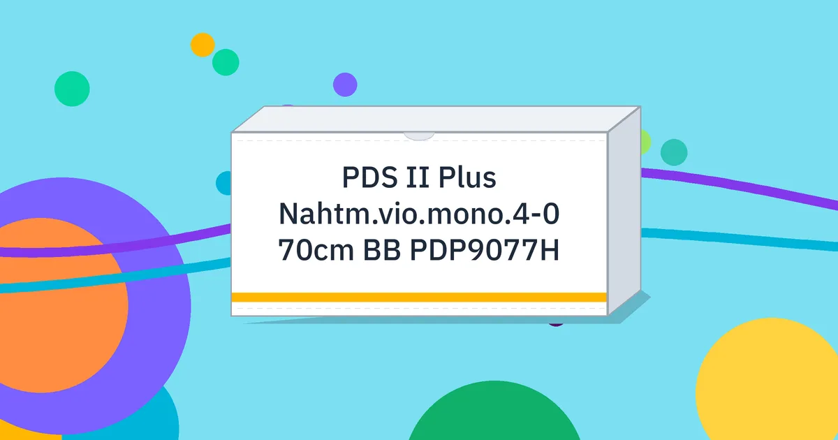 Symbolbild: Packung mit der Aufschrift PDS II Plus Nahtm.vio.mono.4-0 70cm BB PDP9077H (PZN 20897647) – Verfügbarkeit und Bezug in Apotheken in Frankfurt am Main