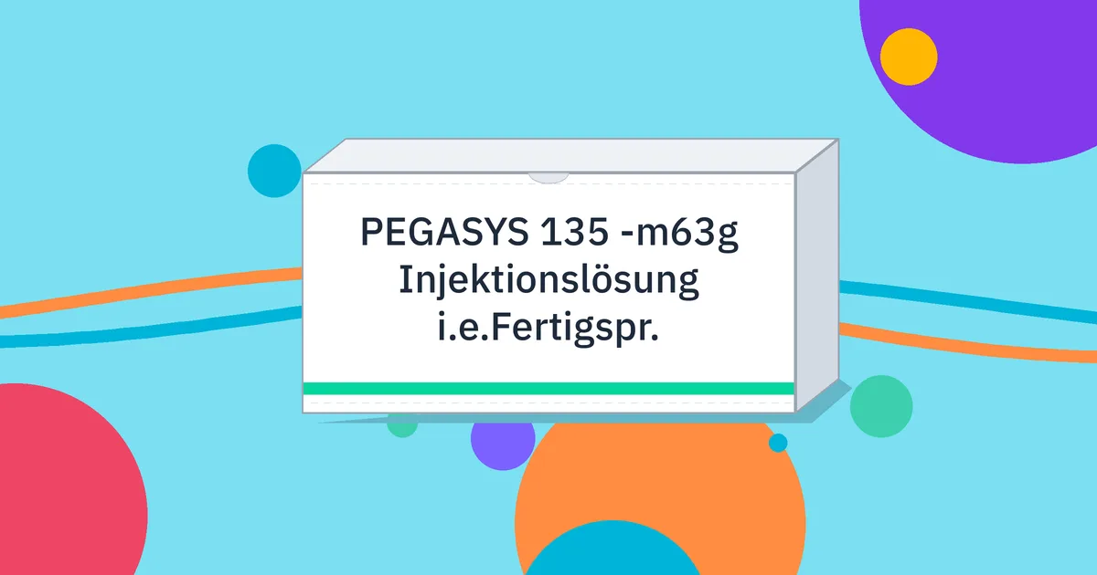 Symbolbild: Packung mit der Aufschrift PEGASYS 135 -m63g Injektionslösung i.e.Fertigspr. (PZN 00244972) – Verfügbarkeit und Bezug in Apotheken in Frankfurt am Main