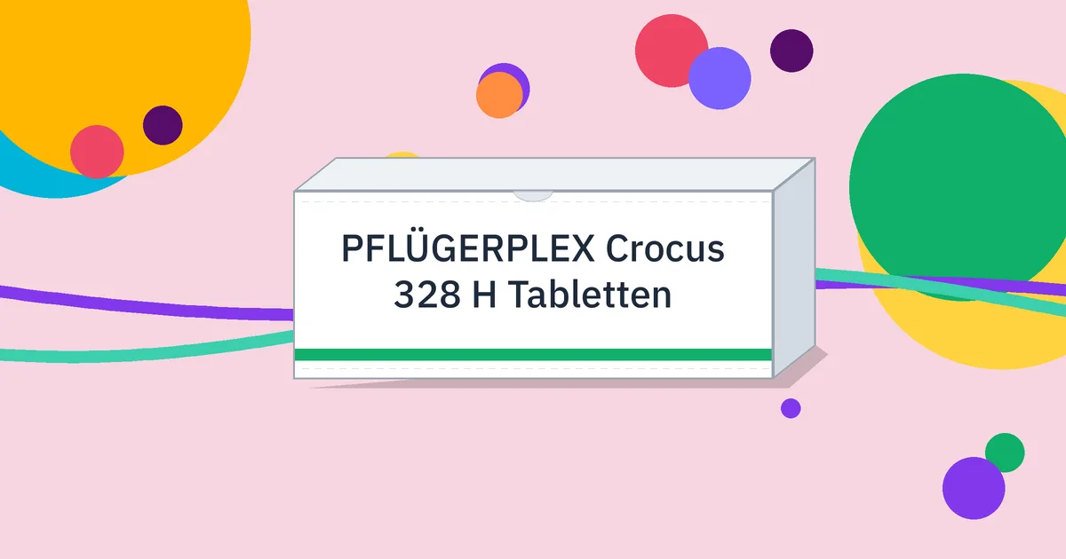 Symbolbild: Packung mit der Aufschrift PFLÜGERPLEX Crocus 328 H Tabletten (PZN 00714685) – Verfügbarkeit und Bezug in Apotheken in Frankfurt am Main