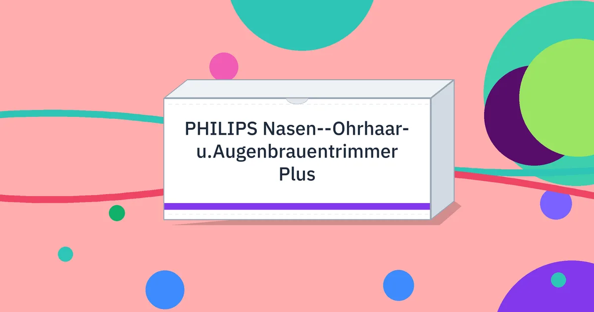 Symbolbild: Packung mit der Aufschrift PHILIPS Nasen--Ohrhaar-u.Augenbrauentrimmer Plus (PZN 06411543) – Verfügbarkeit und Bezug in Apotheken in Frankfurt am Main