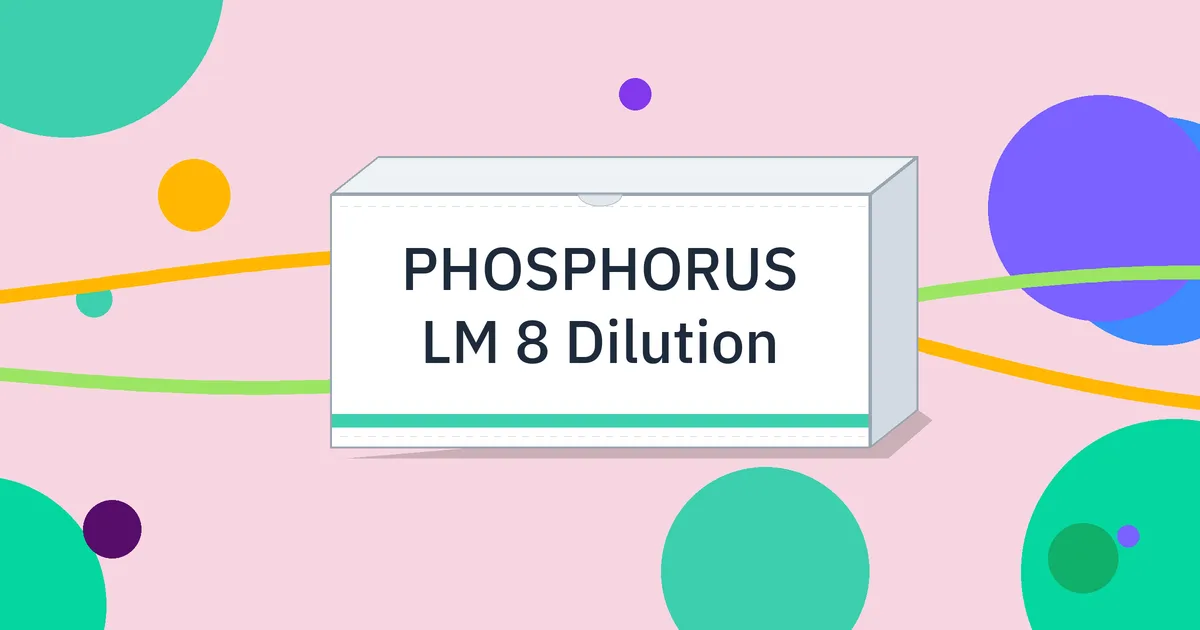 Symbolbild: Packung mit der Aufschrift PHOSPHORUS LM 8 Dilution (PZN 13034006) – Verfügbarkeit und Bezug in Apotheken in Frankfurt am Main