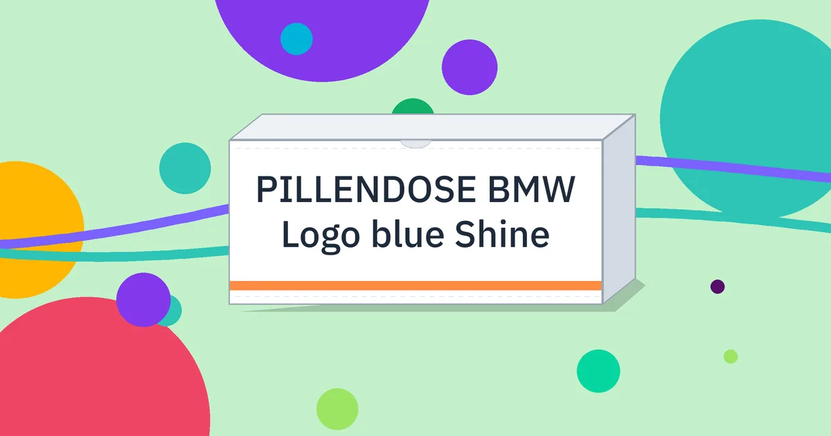 Symbolbild: Packung mit der Aufschrift PILLENDOSE BMW Logo blue Shine (PZN 16585209) – Verfügbarkeit und Bezug in Apotheken in Frankfurt am Main