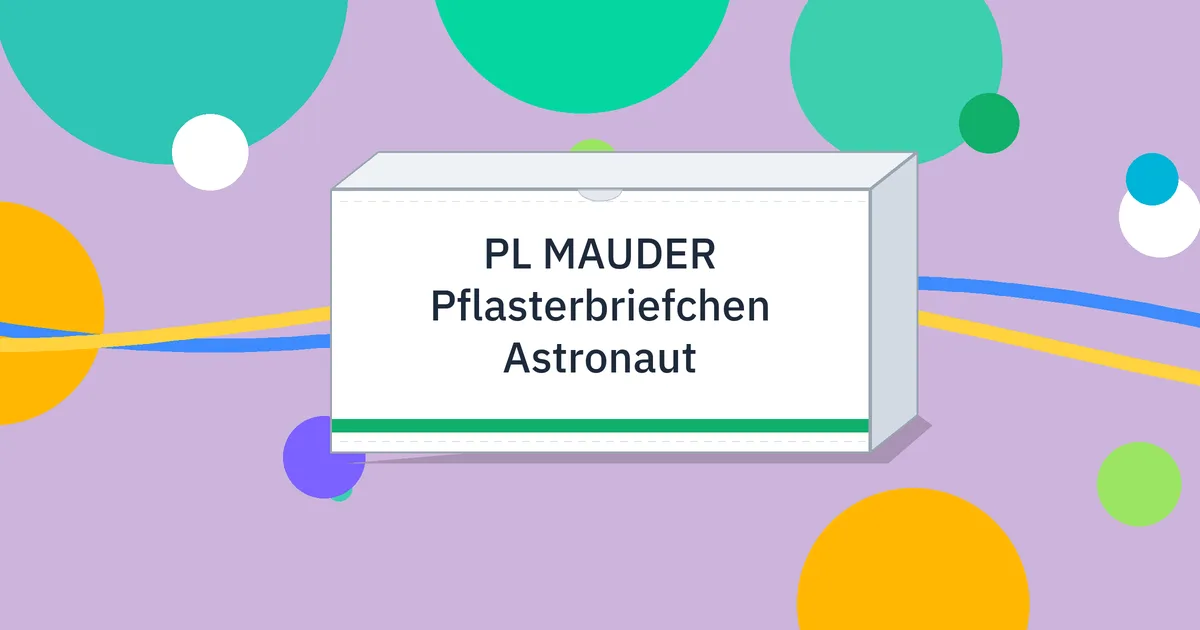 Symbolbild: Packung mit der Aufschrift PL MAUDER Pflasterbriefchen Astronaut (PZN 19435172) – Verfügbarkeit und Bezug in Apotheken in Frankfurt am Main