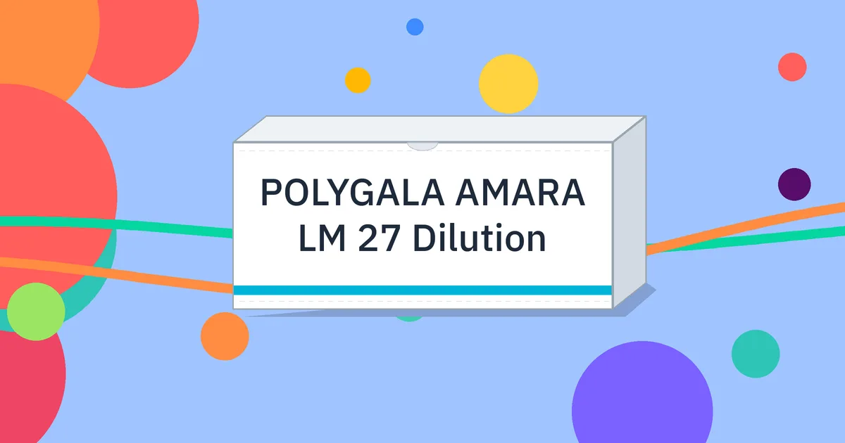 Symbolbild: Packung mit der Aufschrift POLYGALA AMARA LM 27 Dilution (PZN 13661654) – Verfügbarkeit und Bezug in Apotheken in Frankfurt am Main