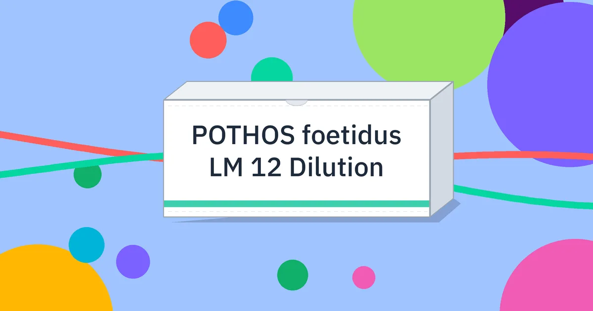 Symbolbild: Packung mit der Aufschrift POTHOS foetidus LM 12 Dilution (PZN 13666114) – Verfügbarkeit und Bezug in Apotheken in Frankfurt am Main
