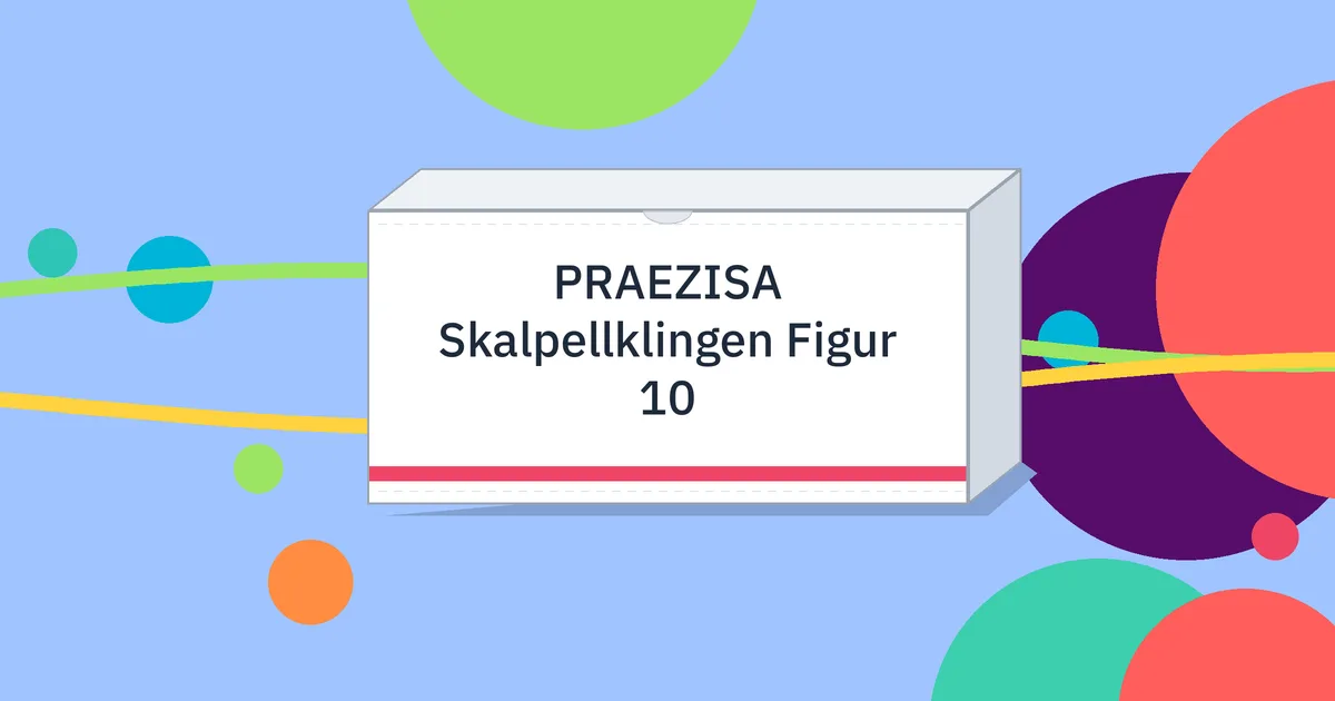 Symbolbild: Packung mit der Aufschrift PRAEZISA Skalpellklingen Figur 10 (PZN 09619669) – Verfügbarkeit und Bezug in Apotheken in Frankfurt am Main