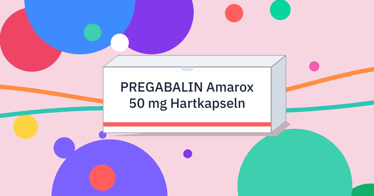 Symbolbild: Packung mit der Aufschrift PREGABALIN Amarox 50 mg Hartkapseln (PZN 16805444) – Verfügbarkeit und Bezug in Apotheken in Frankfurt am Main