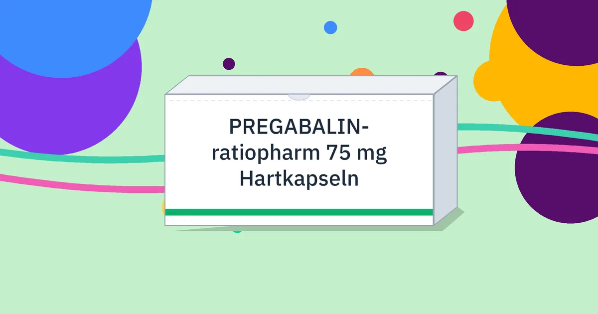 Symbolbild: Packung mit der Aufschrift PREGABALIN-ratiopharm 75 mg Hartkapseln (PZN 14308196) – Verfügbarkeit und Bezug in Apotheken in Frankfurt am Main