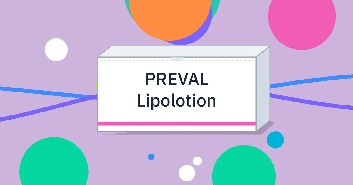 Symbolbild: Packung mit der Aufschrift PREVAL Lipolotion (PZN 07239342) – Verfügbarkeit und Bezug in Apotheken in Frankfurt am Main