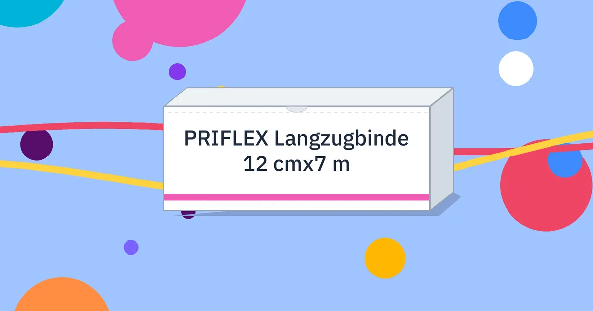 Symbolbild: Packung mit der Aufschrift PRIFLEX Langzugbinde 12 cmx7 m (PZN 04633630) – Verfügbarkeit und Bezug in Apotheken in Frankfurt am Main