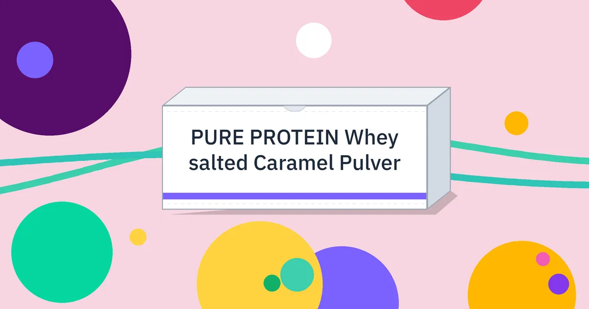 Symbolbild: Packung mit der Aufschrift PURE PROTEIN Whey salted Caramel Pulver (PZN 20385404) – Verfügbarkeit und Bezug in Apotheken in Frankfurt am Main