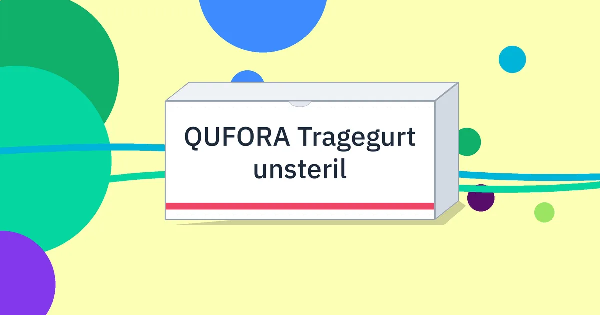 Symbolbild: Packung mit der Aufschrift QUFORA Tragegurt unsteril (PZN 01807259) – Verfügbarkeit und Bezug in Apotheken in Frankfurt am Main