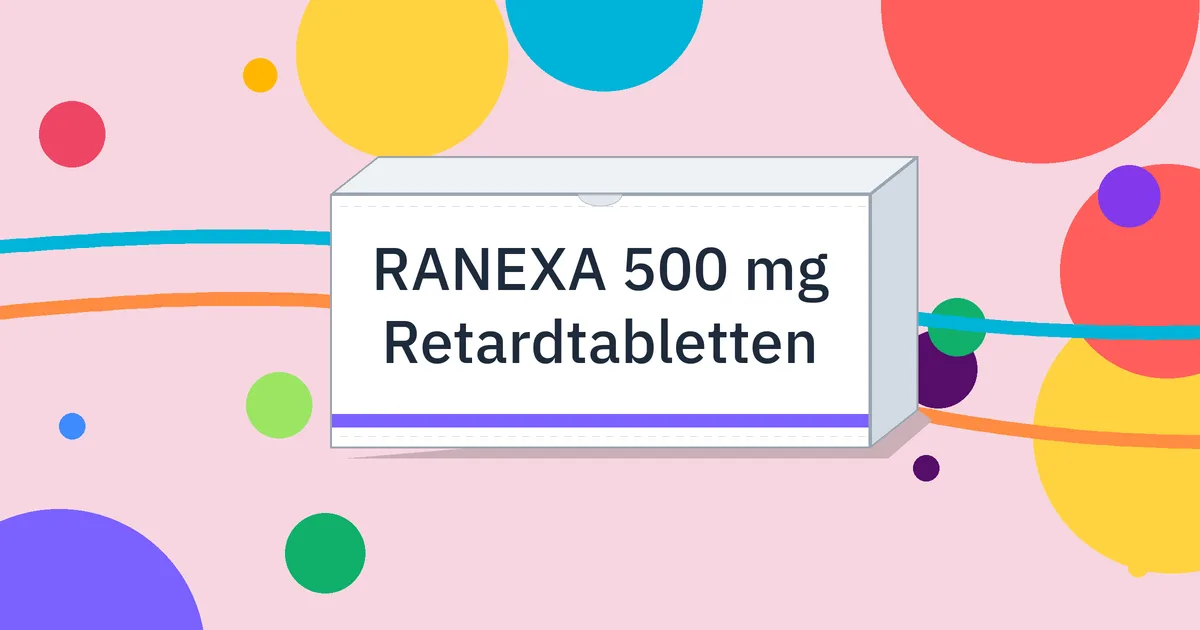 Symbolbild: Packung mit der Aufschrift RANEXA 500 mg Retardtabletten (PZN 13569227) – Verfügbarkeit und Bezug in Apotheken in Frankfurt am Main