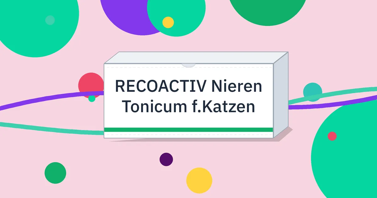 Symbolbild: Packung mit der Aufschrift RECOACTIV Nieren Tonicum f.Katzen (PZN 07658292) – Verfügbarkeit und Bezug in Apotheken in Frankfurt am Main