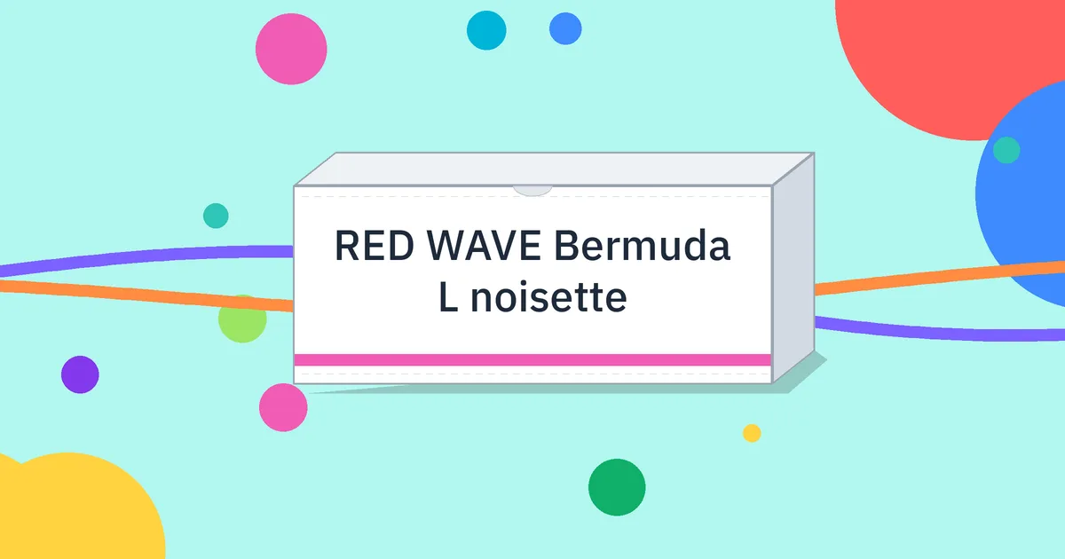 Symbolbild: Packung mit der Aufschrift RED WAVE Bermuda L noisette (PZN 16192786) – Verfügbarkeit und Bezug in Apotheken in Frankfurt am Main