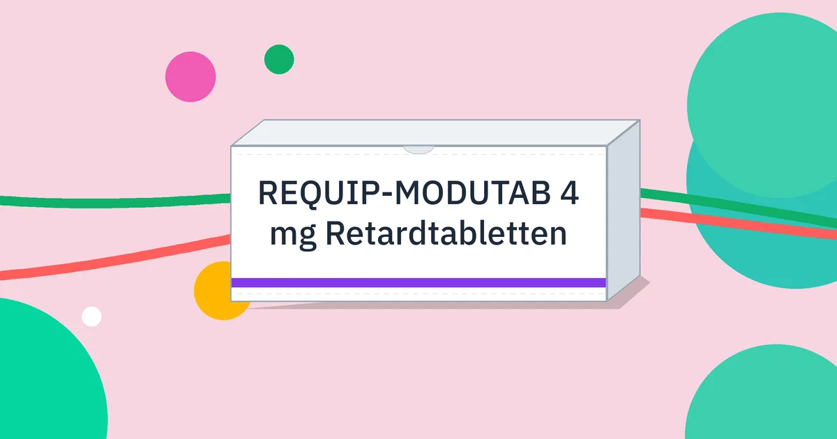 Symbolbild: Packung mit der Aufschrift REQUIP-MODUTAB 4 mg Retardtabletten (PZN 03269576) – Verfügbarkeit und Bezug in Apotheken in Frankfurt am Main