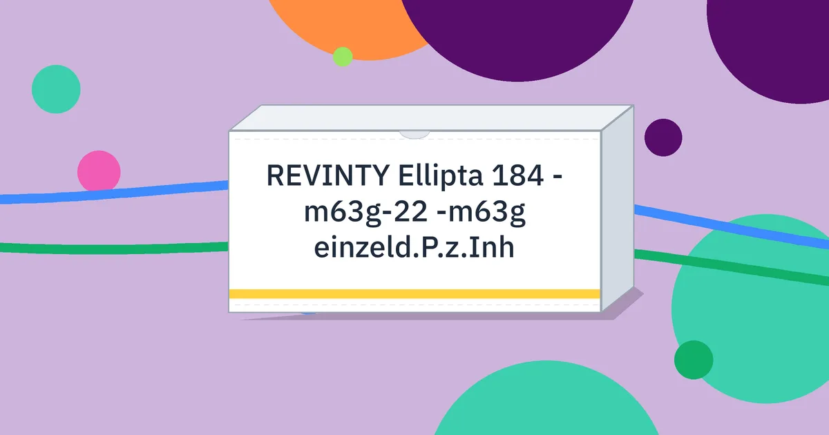 Symbolbild: Packung mit der Aufschrift REVINTY Ellipta 184 -m63g-22 -m63g einzeld.P.z.Inh (PZN 17510857) – Verfügbarkeit und Bezug in Apotheken in Frankfurt am Main