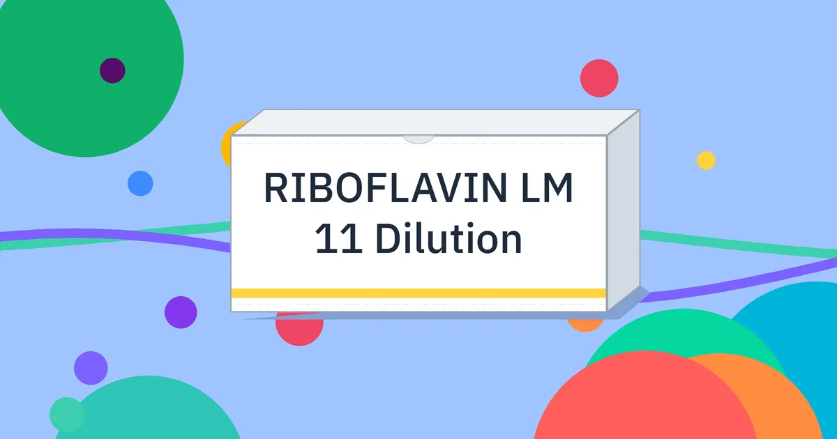 Symbolbild: Packung mit der Aufschrift RIBOFLAVIN LM 11 Dilution (PZN 13054411) – Verfügbarkeit und Bezug in Apotheken in Frankfurt am Main