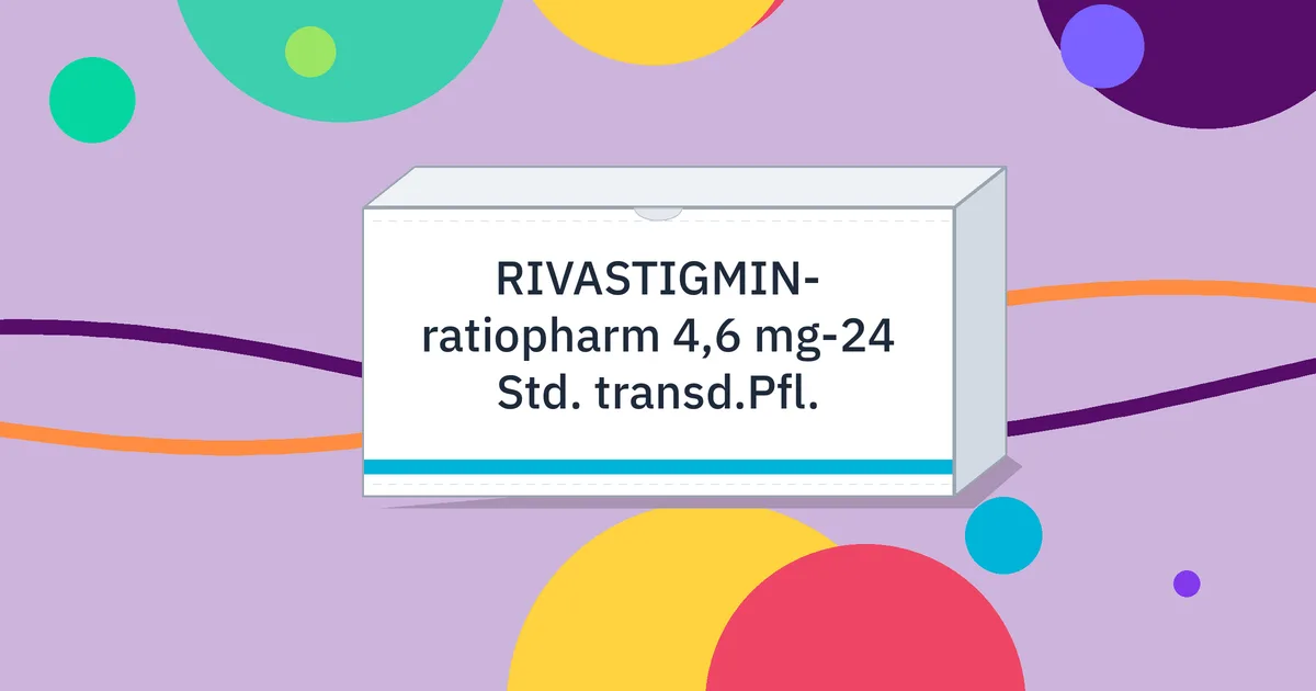 Symbolbild: Packung mit der Aufschrift RIVASTIGMIN-ratiopharm 4,6 mg-24 Std. transd.Pfl. (PZN 04706398) – Verfügbarkeit und Bezug in Apotheken in Frankfurt am Main
