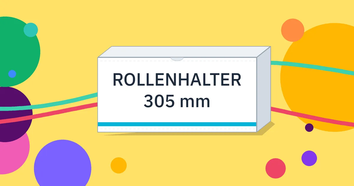 Symbolbild: Packung mit der Aufschrift ROLLENHALTER 305 mm (PZN 14052199) – Verfügbarkeit und Bezug in Apotheken in Frankfurt am Main