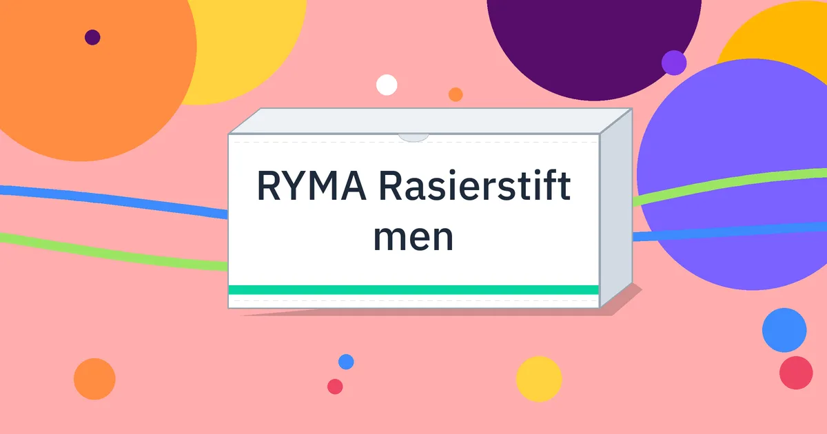 Symbolbild: Packung mit der Aufschrift RYMA Rasierstift men (PZN 19124578) – Verfügbarkeit und Bezug in Apotheken in Frankfurt am Main