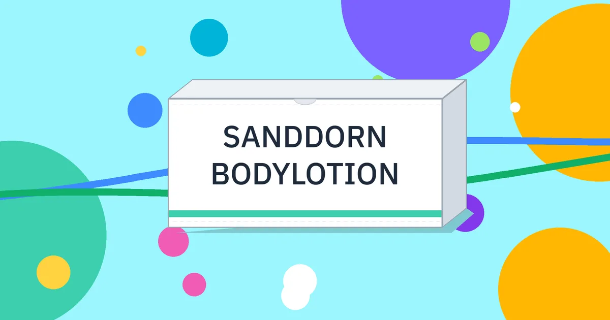 Symbolbild: Packung mit der Aufschrift SANDDORN BODYLOTION (PZN 16335211) – Verfügbarkeit und Bezug in Apotheken in Frankfurt am Main