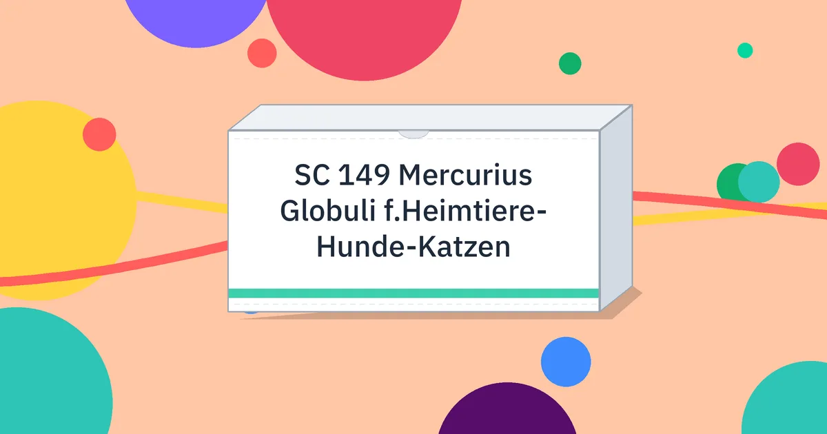 Symbolbild: Packung mit der Aufschrift SC 149 Mercurius Globuli f.Heimtiere-Hunde-Katzen (PZN 09441562) – Verfügbarkeit und Bezug in Apotheken in Frankfurt am Main