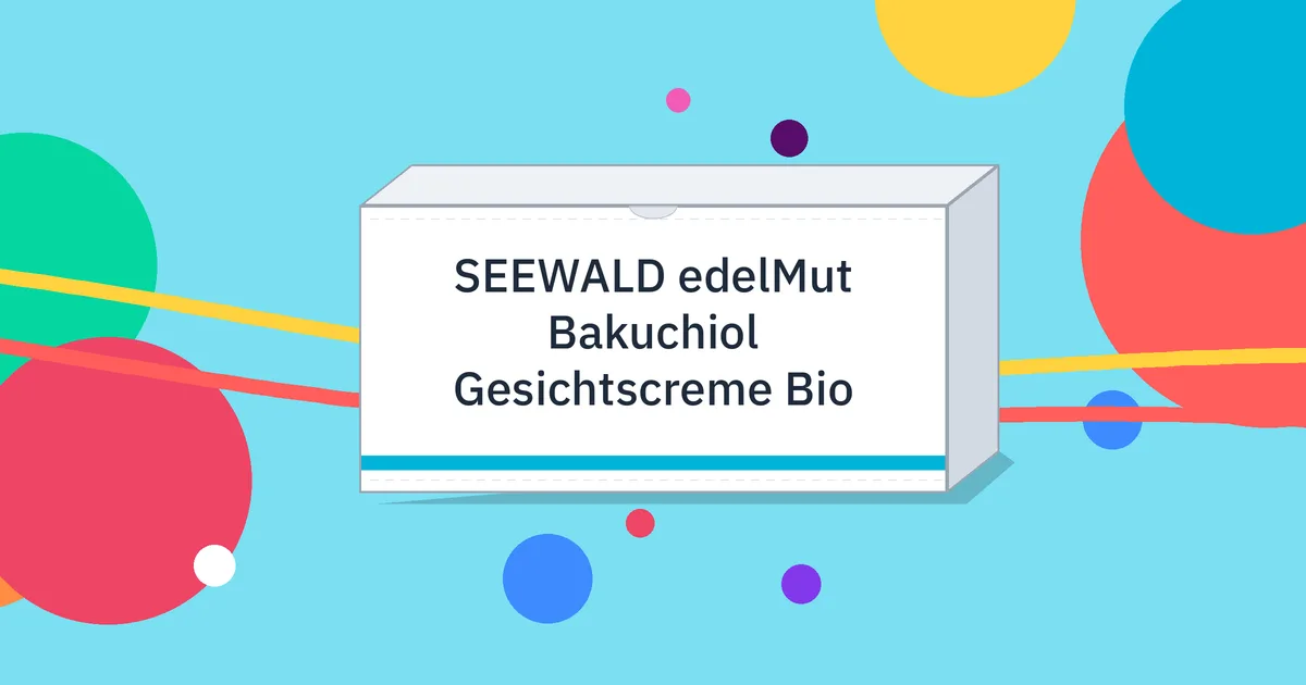 Symbolbild: Packung mit der Aufschrift SEEWALD edelMut Bakuchiol Gesichtscreme Bio (PZN 20687022) – Verfügbarkeit und Bezug in Apotheken in Frankfurt am Main