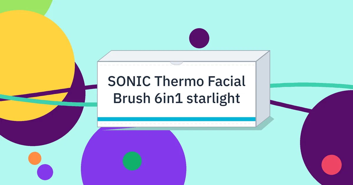 Symbolbild: Packung mit der Aufschrift SONIC Thermo Facial Brush 6in1 starlight (PZN 18806034) – Verfügbarkeit und Bezug in Apotheken in Frankfurt am Main