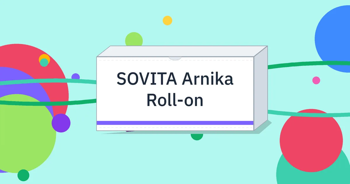 Symbolbild: Packung mit der Aufschrift SOVITA Arnika Roll-on (PZN 14177794) – Verfügbarkeit und Bezug in Apotheken in Frankfurt am Main
