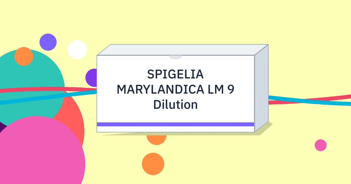 Symbolbild: Packung mit der Aufschrift SPIGELIA MARYLANDICA LM 9 Dilution (PZN 13195554) – Verfügbarkeit und Bezug in Apotheken in Frankfurt am Main