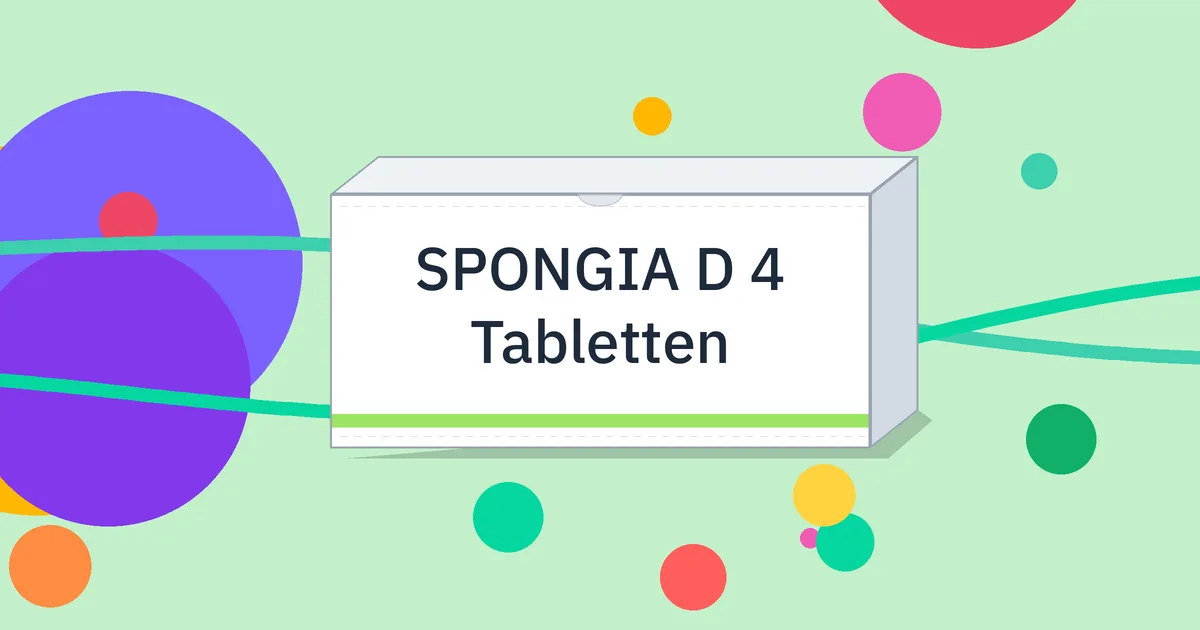Symbolbild: Packung mit der Aufschrift SPONGIA D 4 Tabletten (PZN 01786304) – Verfügbarkeit und Bezug in Apotheken in Frankfurt am Main