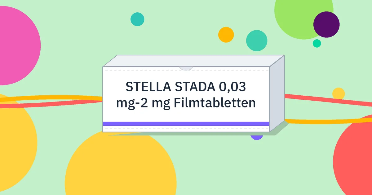 Symbolbild: Packung mit der Aufschrift STELLA STADA 0,03 mg-2 mg Filmtabletten (PZN 09921256) – Verfügbarkeit und Bezug in Apotheken in Frankfurt am Main